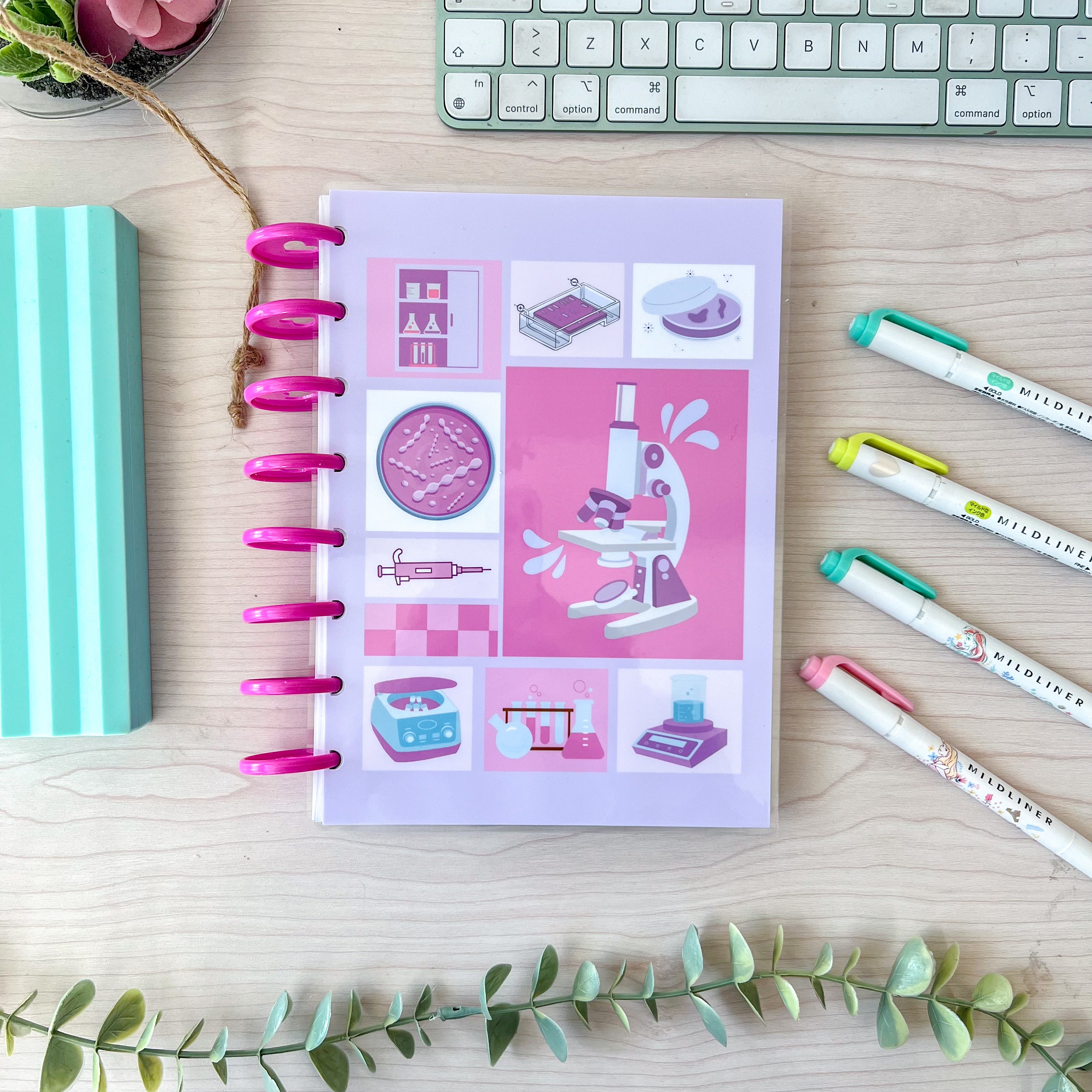 Cuaderno ciencia magenta – AmaPapelería