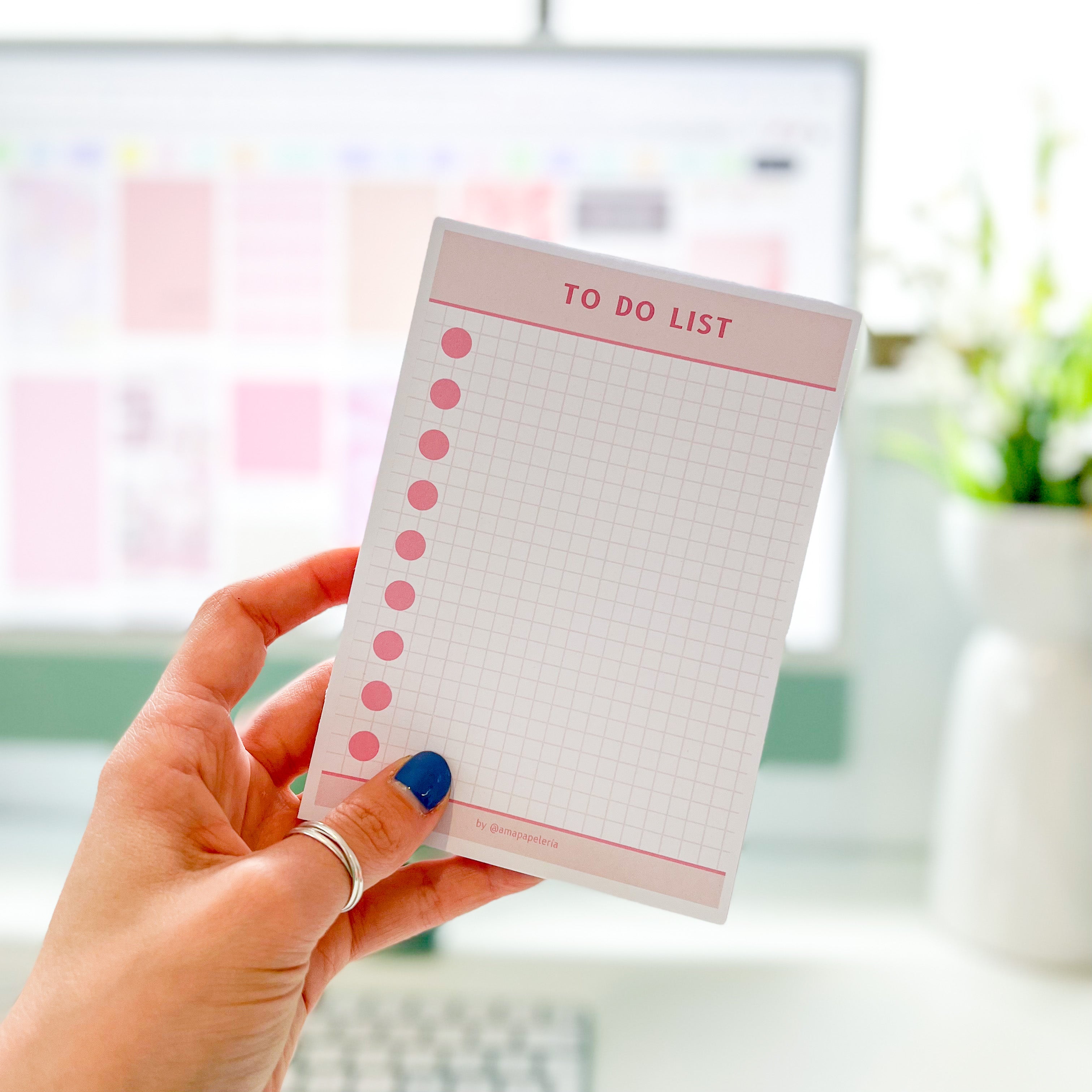 To do list cuadritos rosados – AmaPapelería